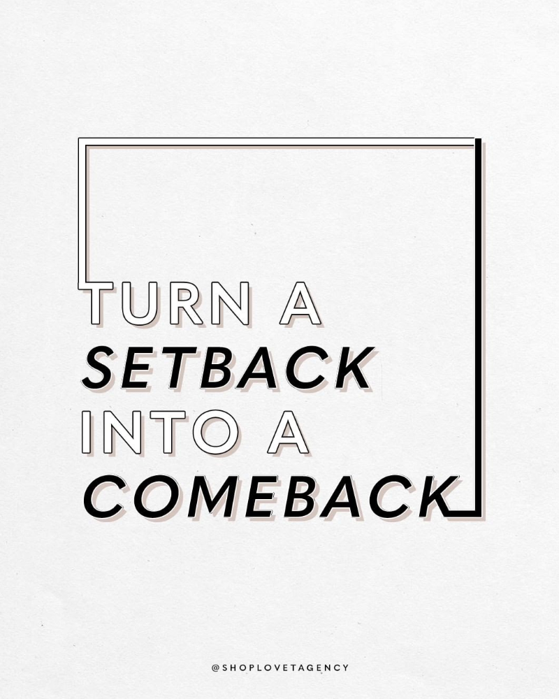 How to Turn a Setback Into a Comeback – Lovet Planners