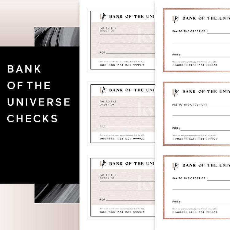 Bank of the Universe Printable | Abundance Checks Download – Lovet Planners